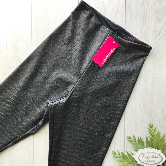 Commando | Pants & Jumpsuits | Commando Faux Leather Black Croc ...